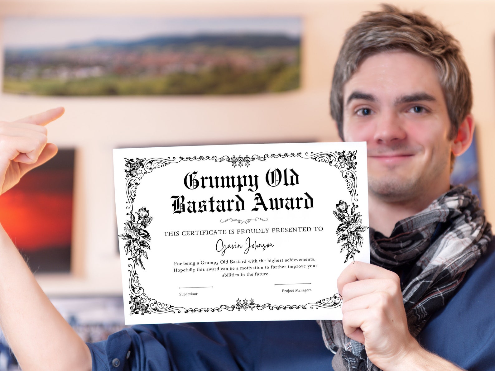 Offensive Editable Certificate, Printable Offensive Certificate, Grumpy ...