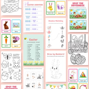 Easter Activity Pack: Kids Games, Coloring Pages, Maze (digital ...
