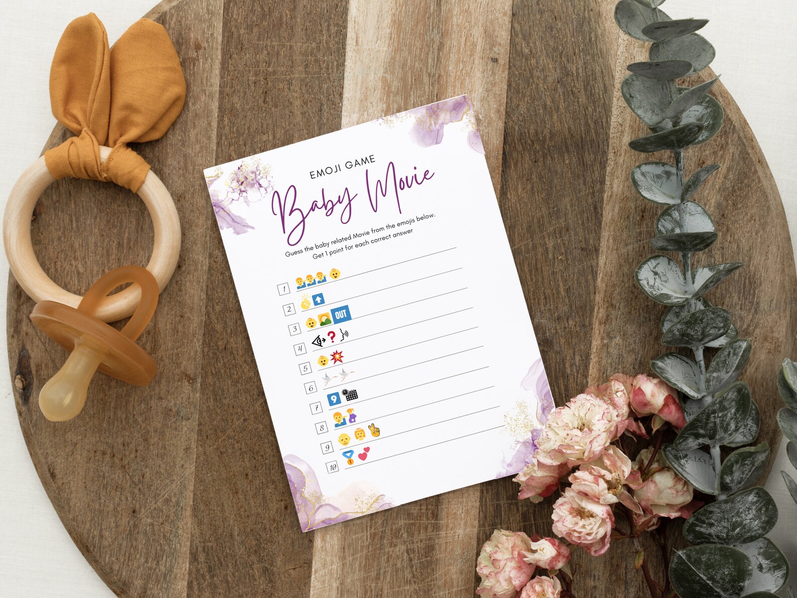 Fun Baby Shower Movie Emoji Game, Baby Shower Emoji Pictionary Game ...