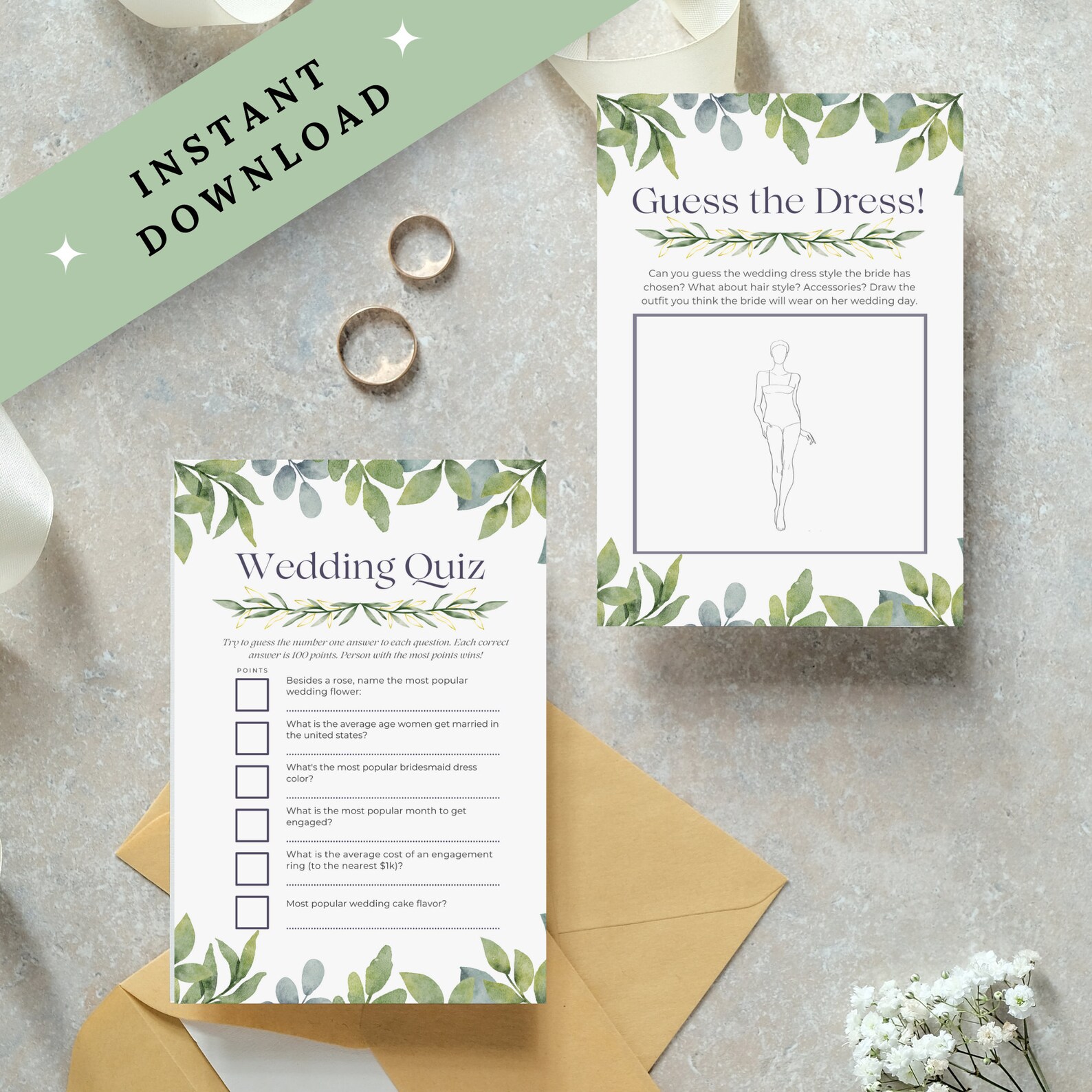 Printable Classy Hen Party Games Bundle, Printable Bridle Shower Games ...