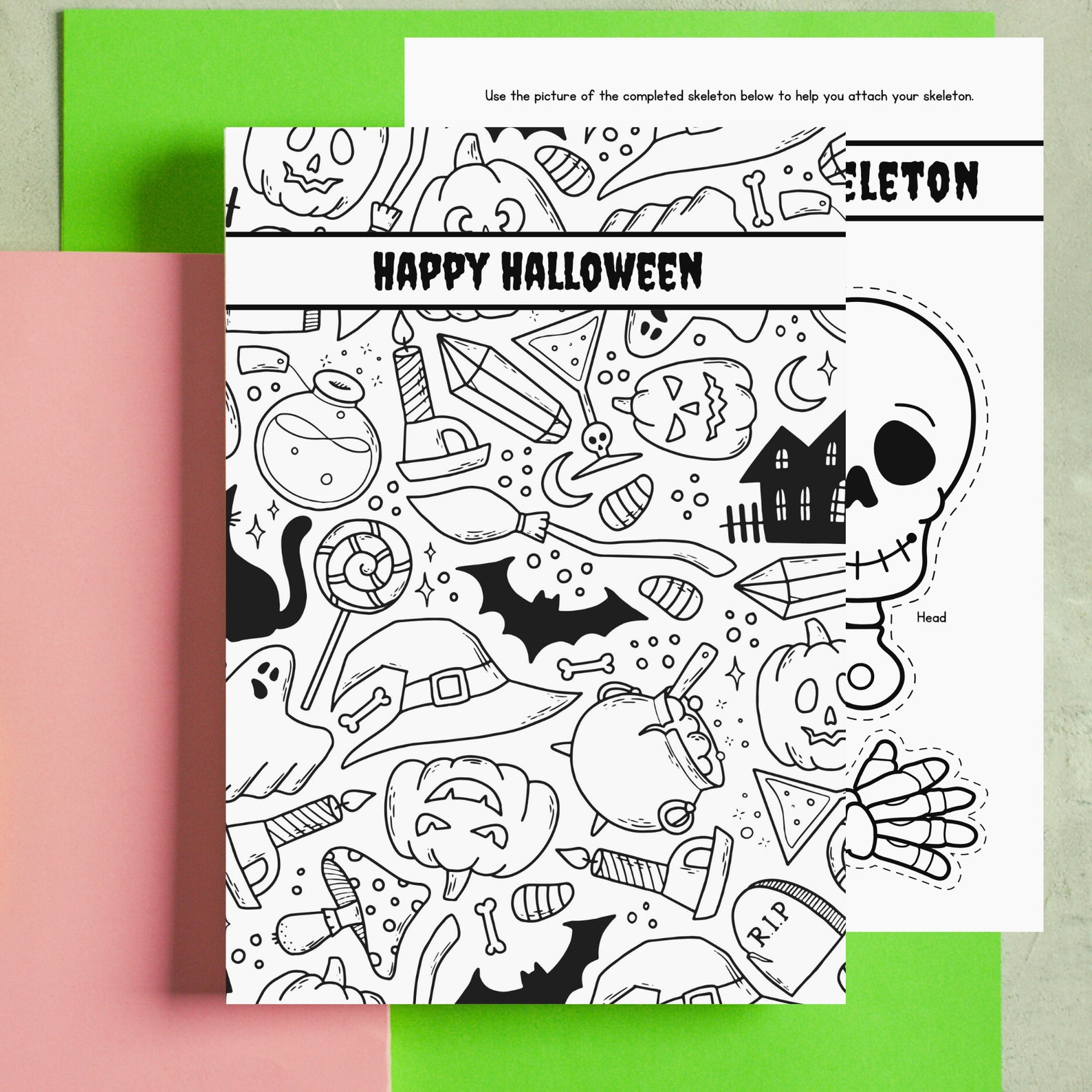 Printable Kids Halloween Activity Pack, Printable Halloween Activity ...