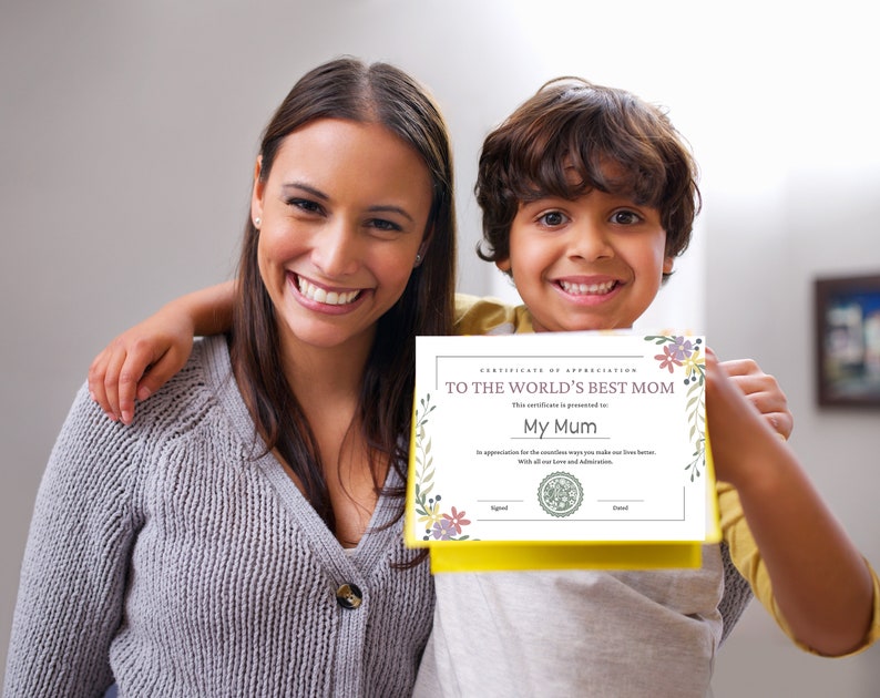 Best Mom Award Certificate, Printable Certificate, Best Mom Award ...