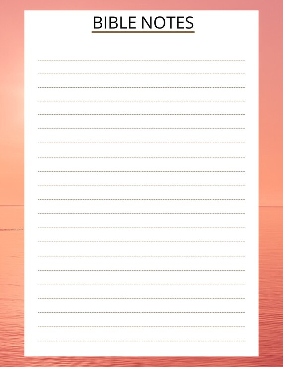 Bible Notes Bible Notes Digital Download - Etsy
