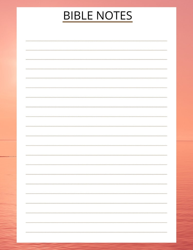 Bible Notes Bible Notes Digital Download - Etsy