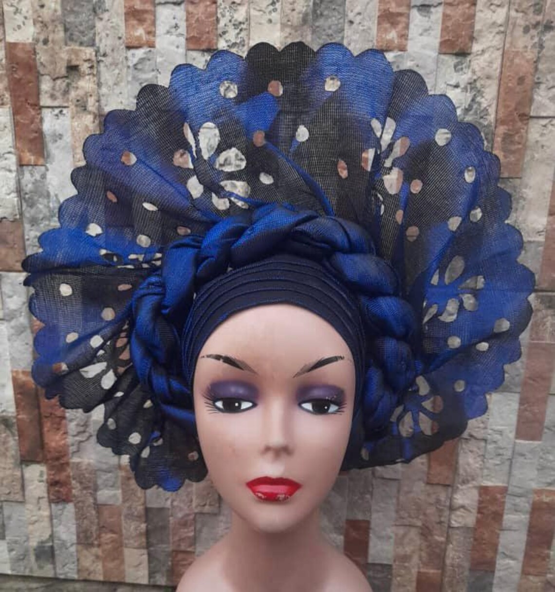 Nigerian Auto-gele - Full-fan Laser Cut With Twist Auto-gele - Etsy