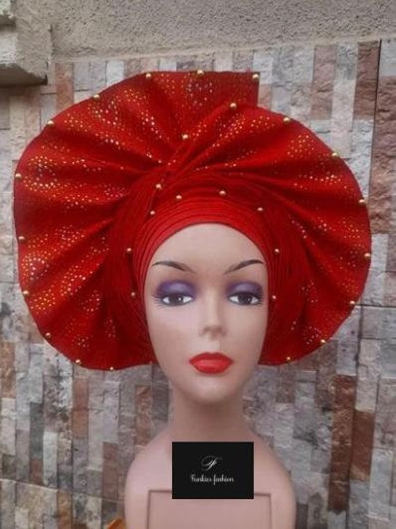 Nigerian Auto Gele Pre-styled Auto Gele - Etsy