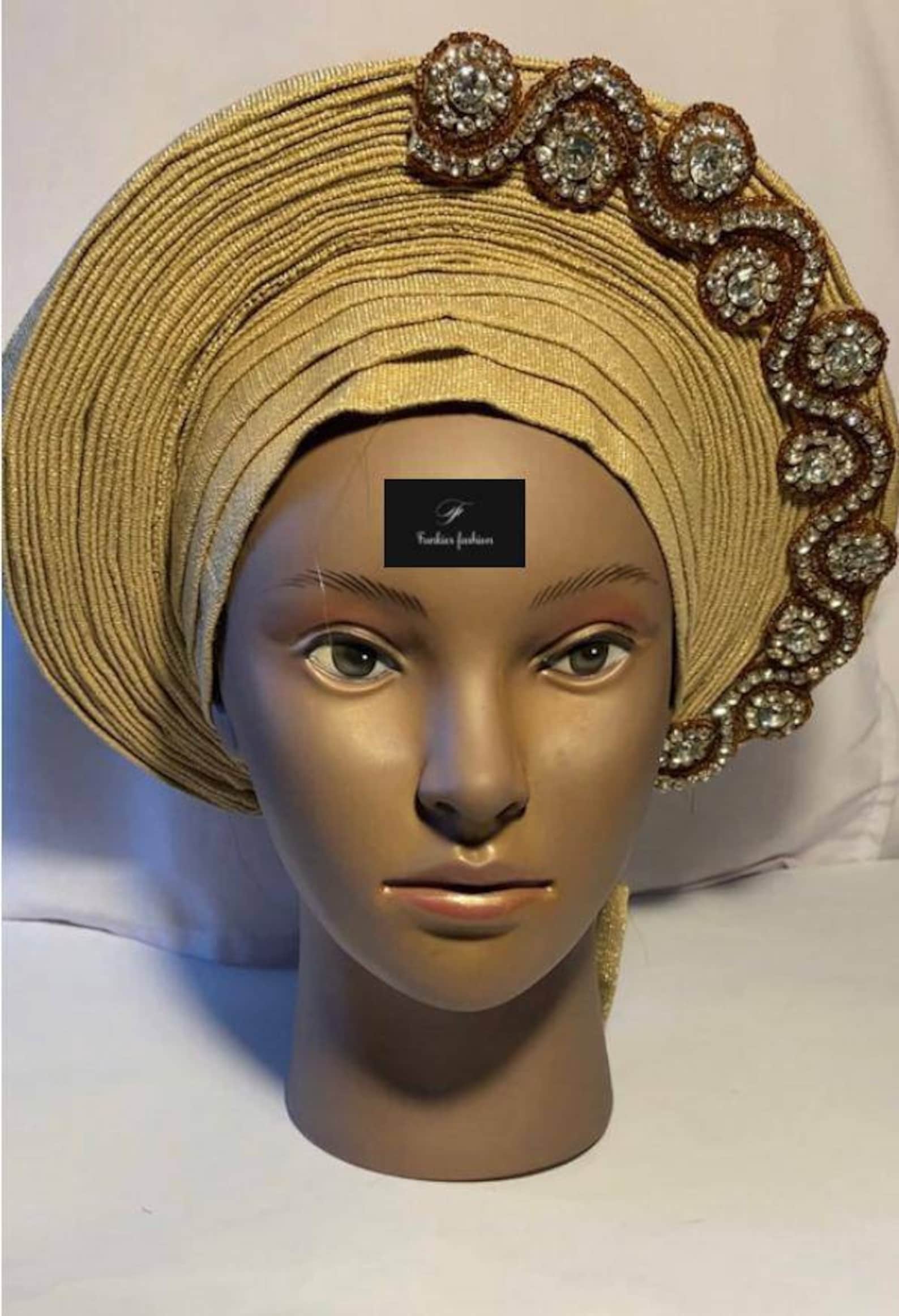 Nigerian Auto Gele - African Gele , Pre-styled Auto Gele - Etsy