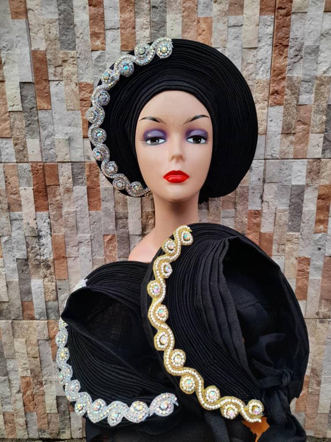 Nigerian Auto Gele - African Gele , Pre-styled Auto Gele - Etsy