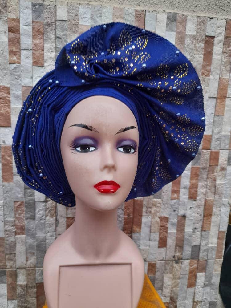 Nigerian Auto Gele - African Gele , Pre-styled Auto Gele - Etsy