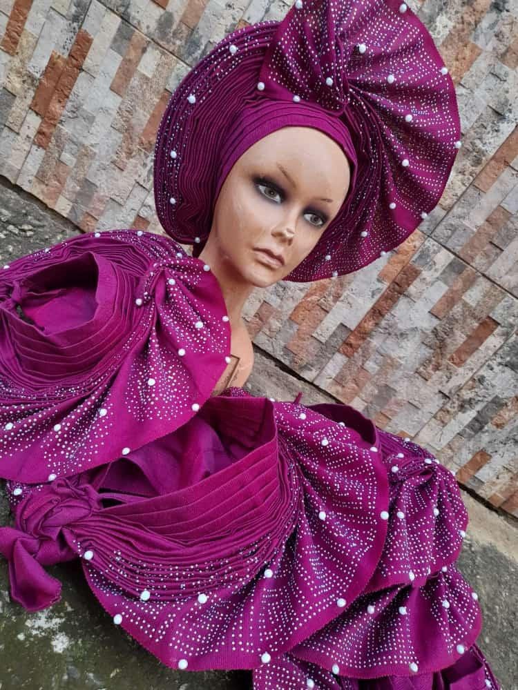 Nigerian Auto Gele - African Gele , Pre-styled Auto Gele - Etsy