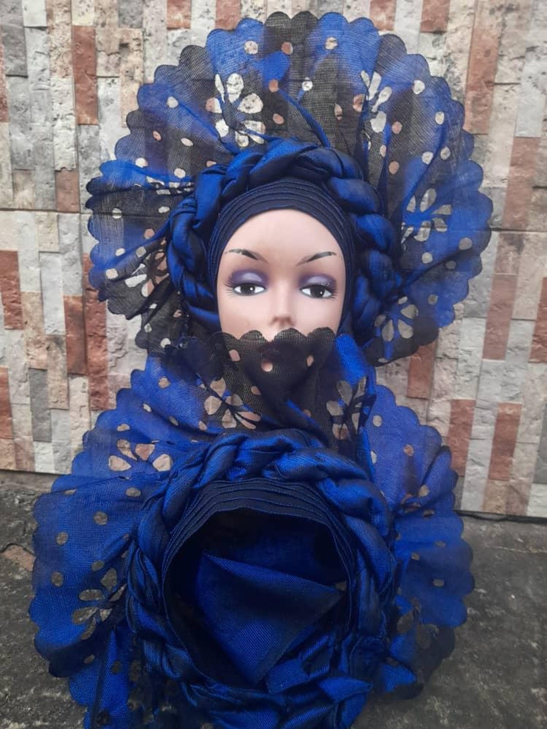 Nigerian Auto-gele - Full-fan Laser Cut With Twist Auto-gele - Etsy