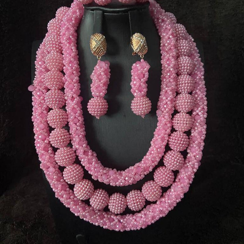 Beaded Jewelry Set - Etsy