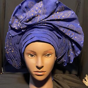 Nigerian Auto Gele - African Gele , Pre-styled Auto Gele - Etsy