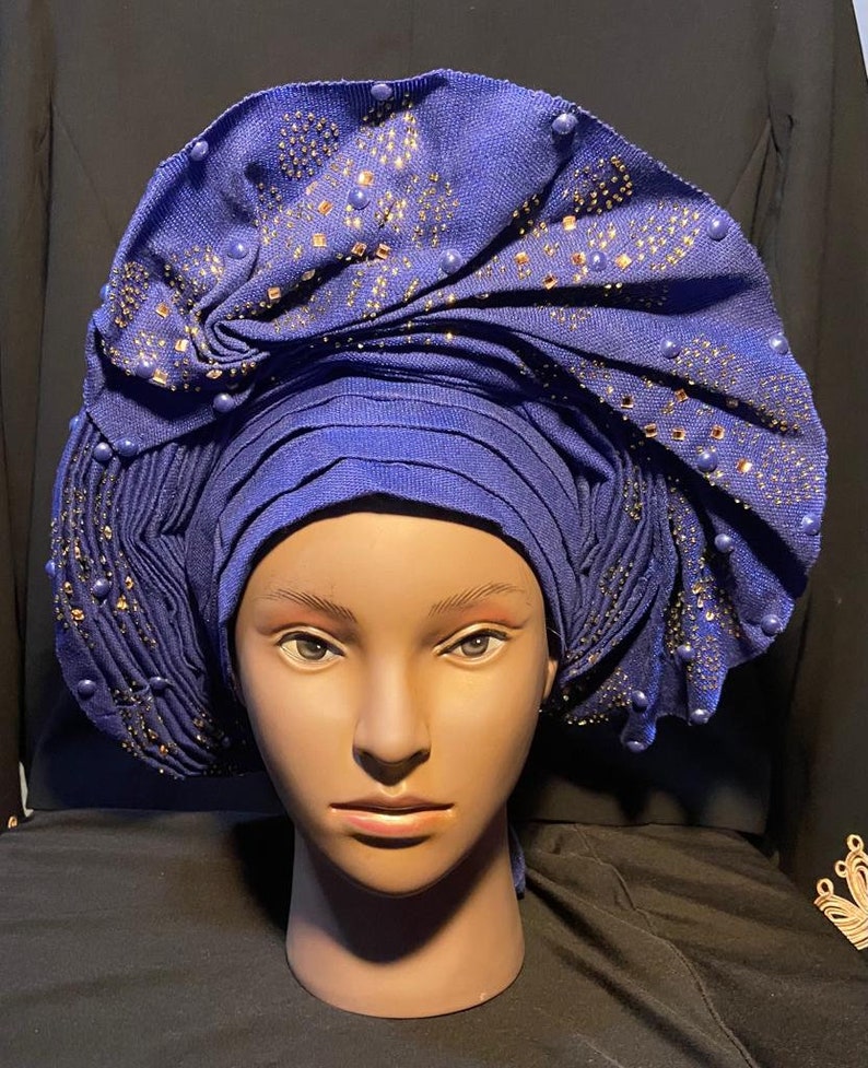 Nigerian Auto Gele - African Gele , Pre-styled Auto Gele - Etsy