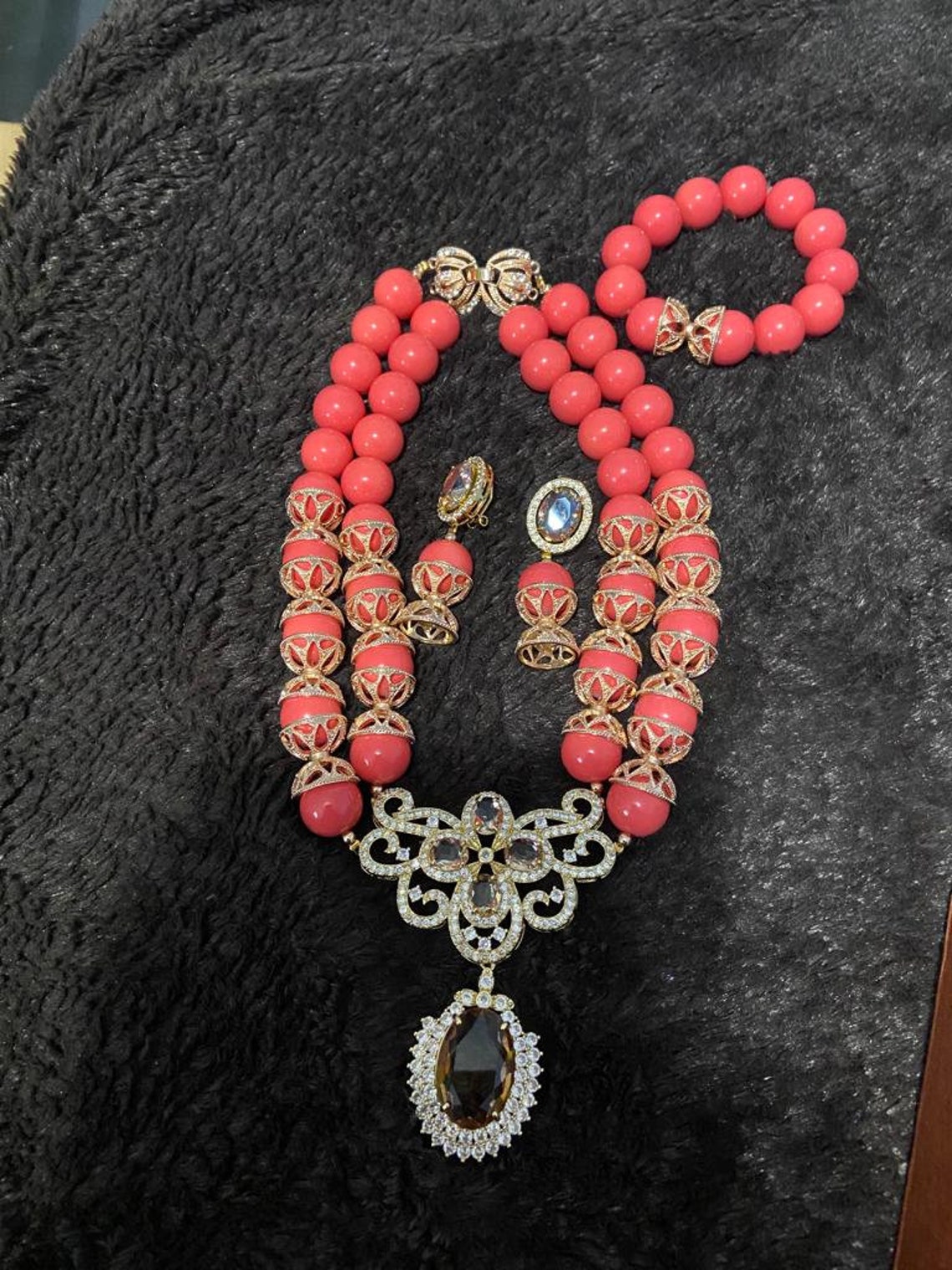 Angel Skin Beads Beads Jewelry Set - Etsy