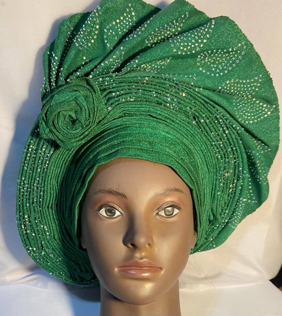 Nigerian Auto Gele - African Gele , Pre-styled Auto Gele - Etsy