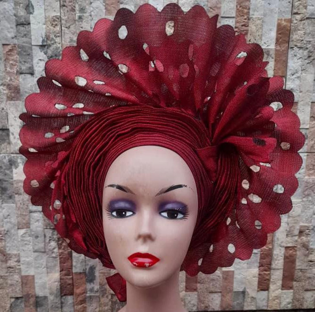 Nigerian Auto-gele - Full-fan Laser Cut Auto-gele - Etsy