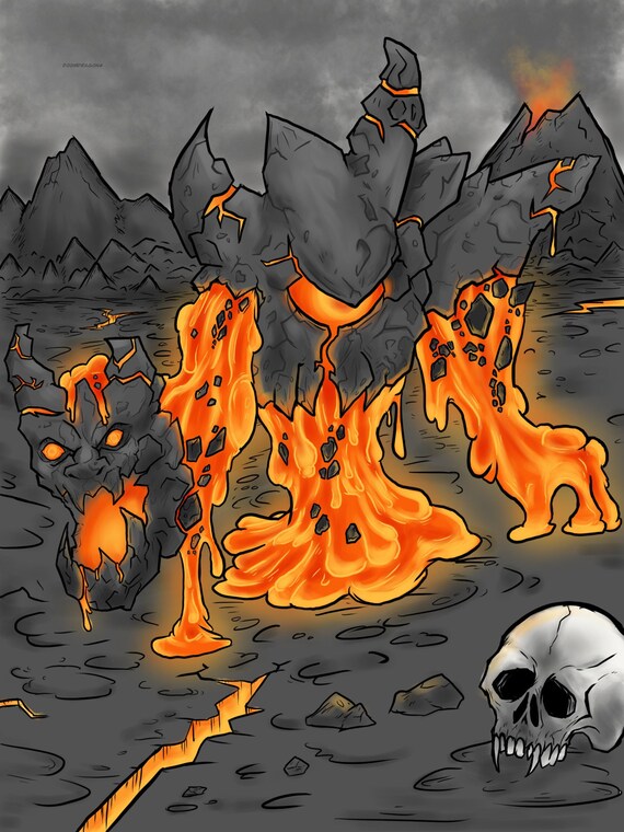 Lava Golem downloadable Poster for Any Room - Etsy