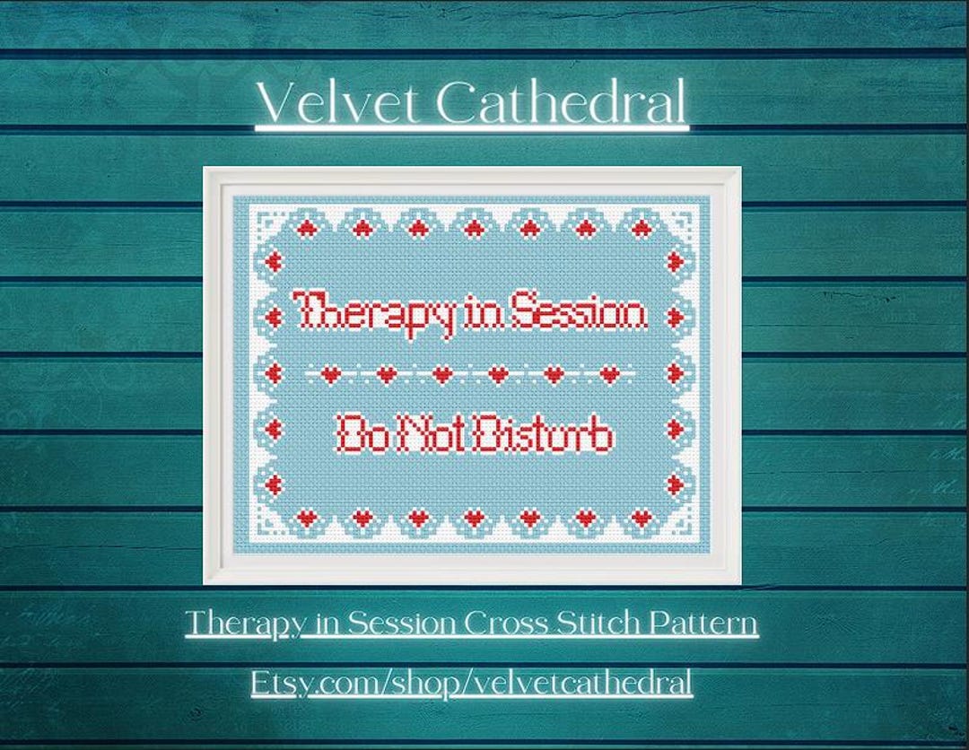 Therapy in Session *PDF* Cross Stitch Pattern - Etsy