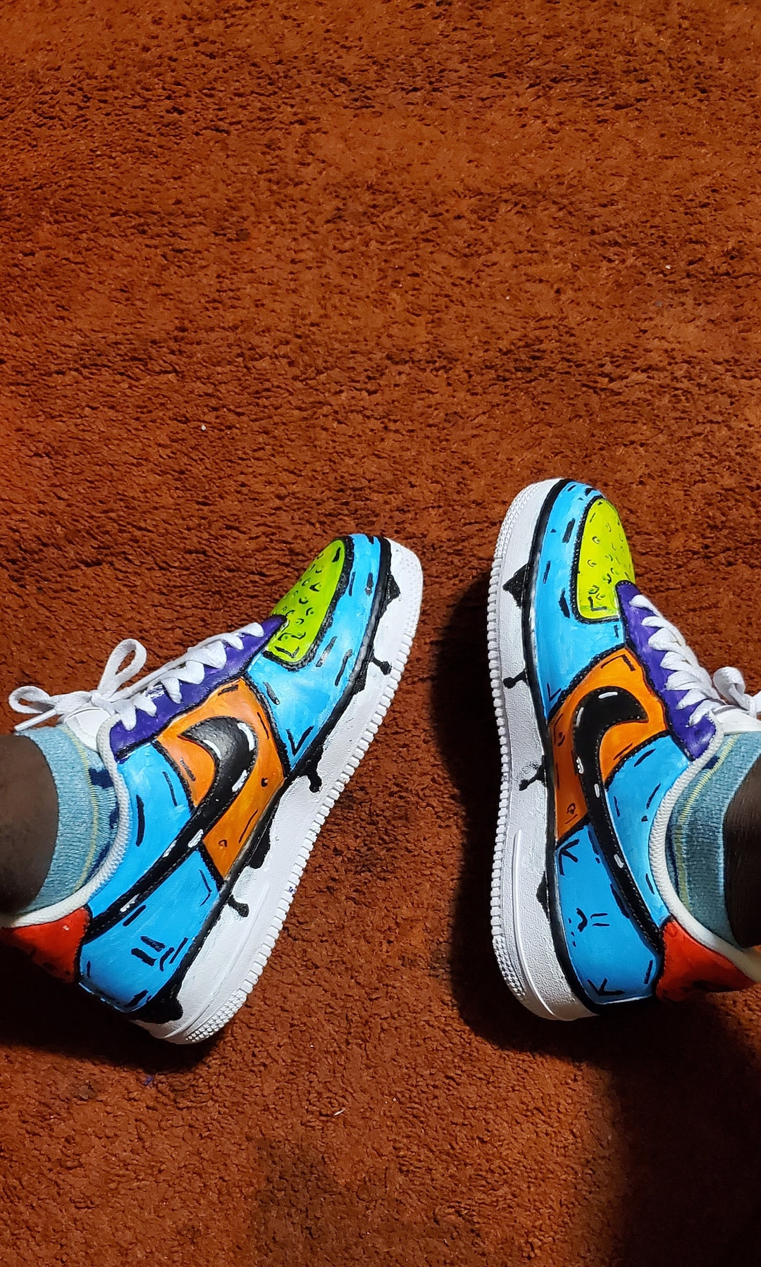 Custom Cartoon Air Force 1 Size 8.5 - Etsy