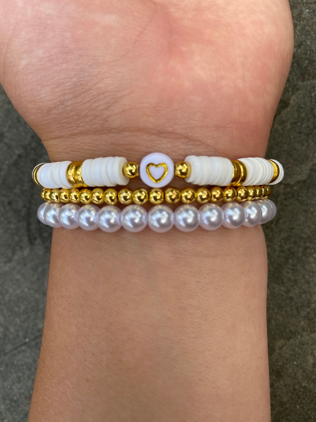 Fancy Gold and Pearl Stack - Etsy