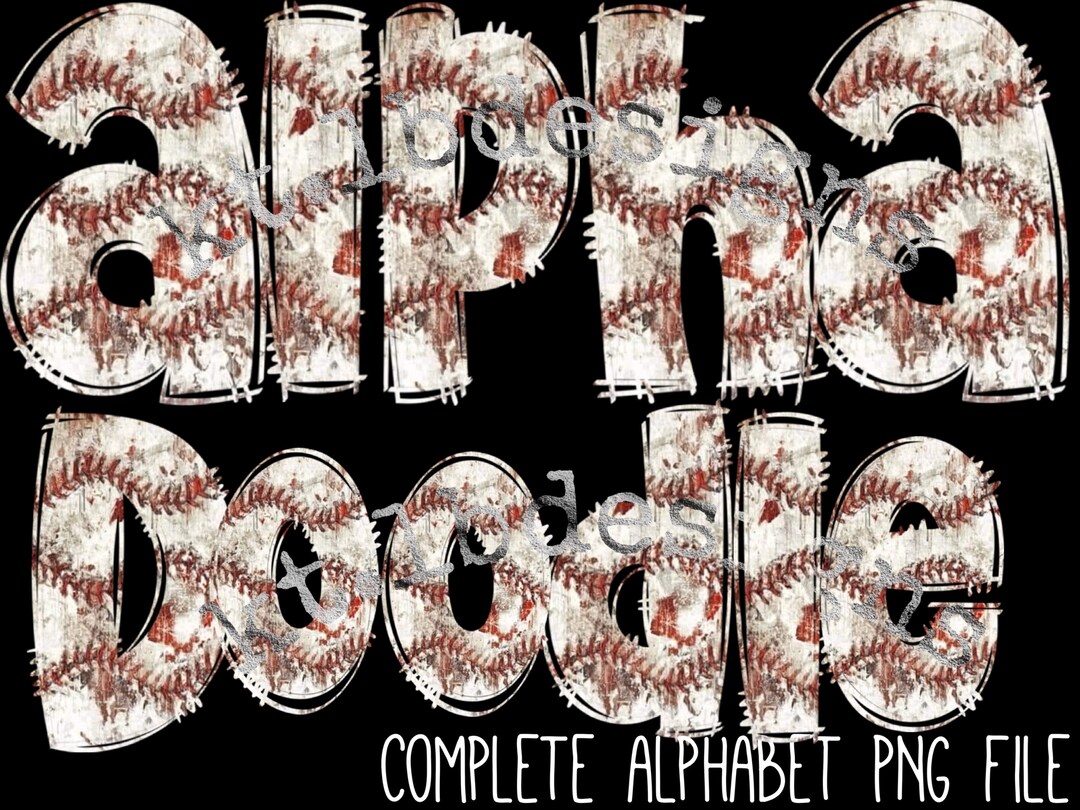 Baseball Alphabet Letters PNG, PNG Bundle, Base Ball PNG, Sports Doodle ...
