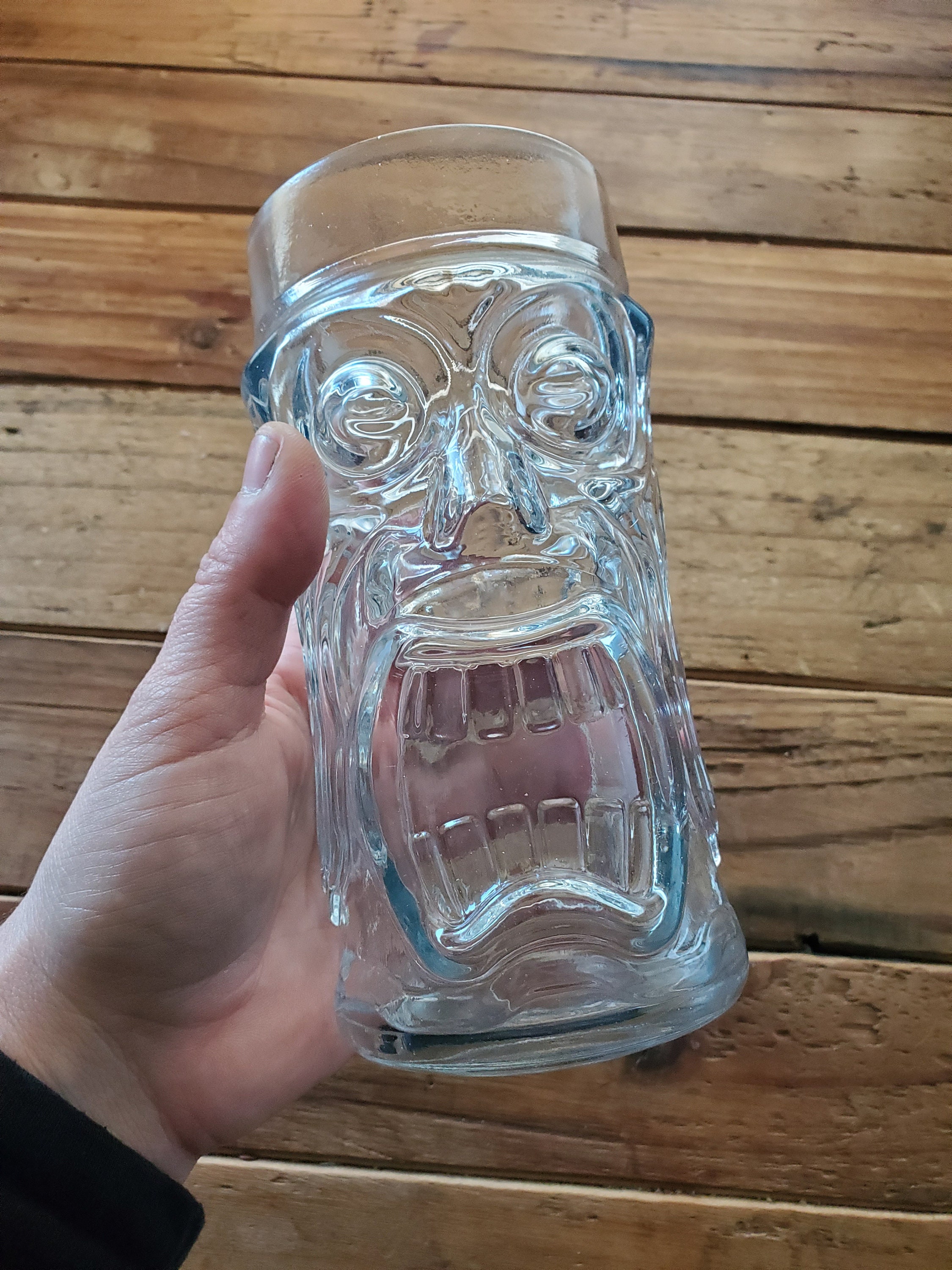 Vintage Anchor Hocking Screaming Tiki Beer Pint Glass - Etsy