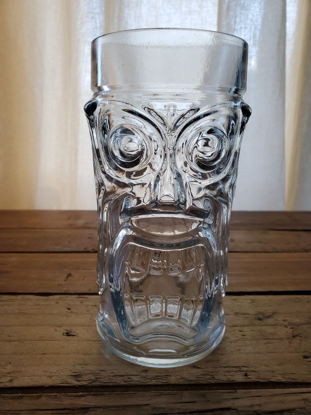 Vintage Anchor Hocking Screaming Tiki Beer Pint Glass - Etsy