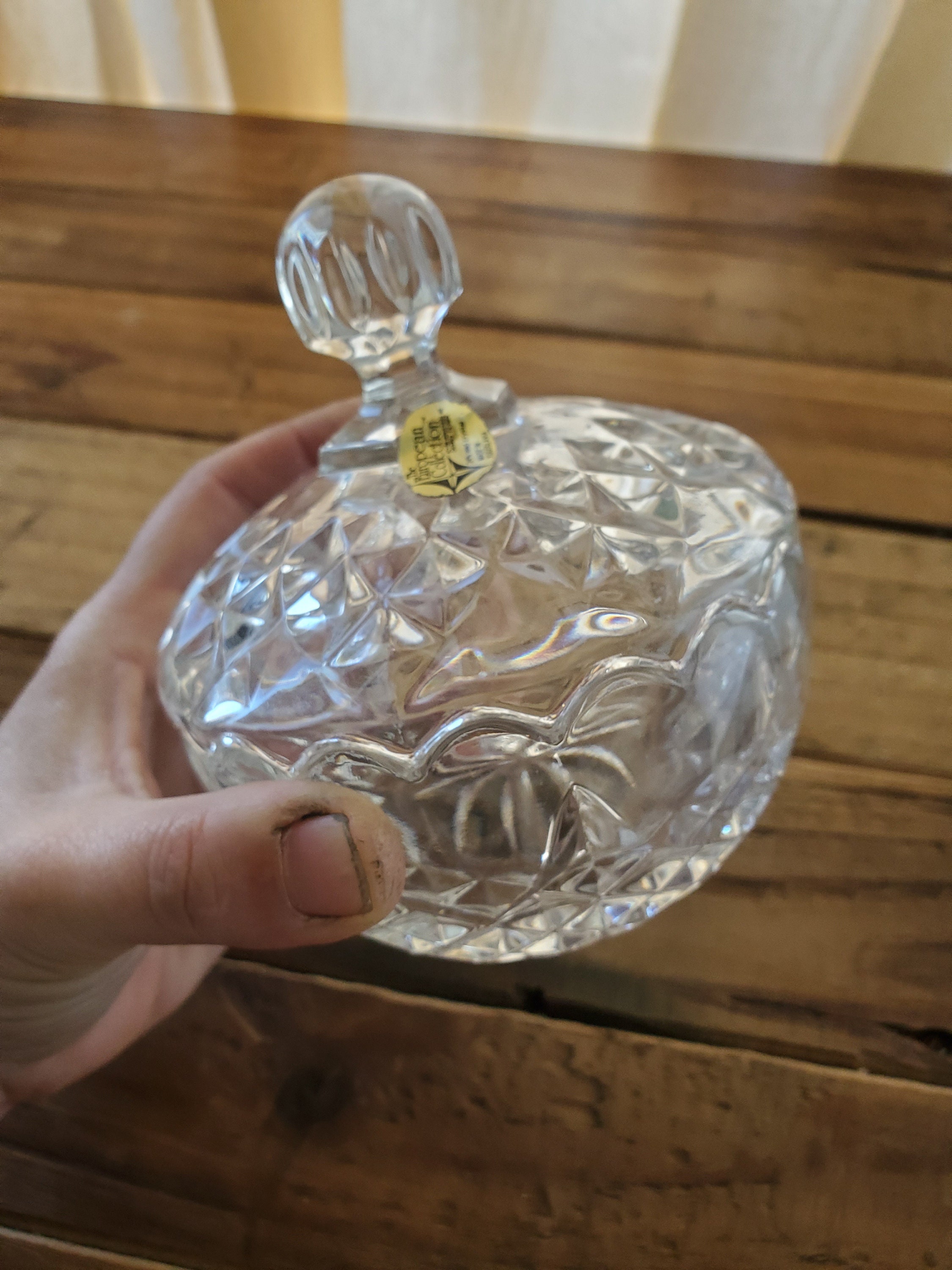 Vintage Crystal Lidded Candy Dish, the European Collection, Yugoslovia ...