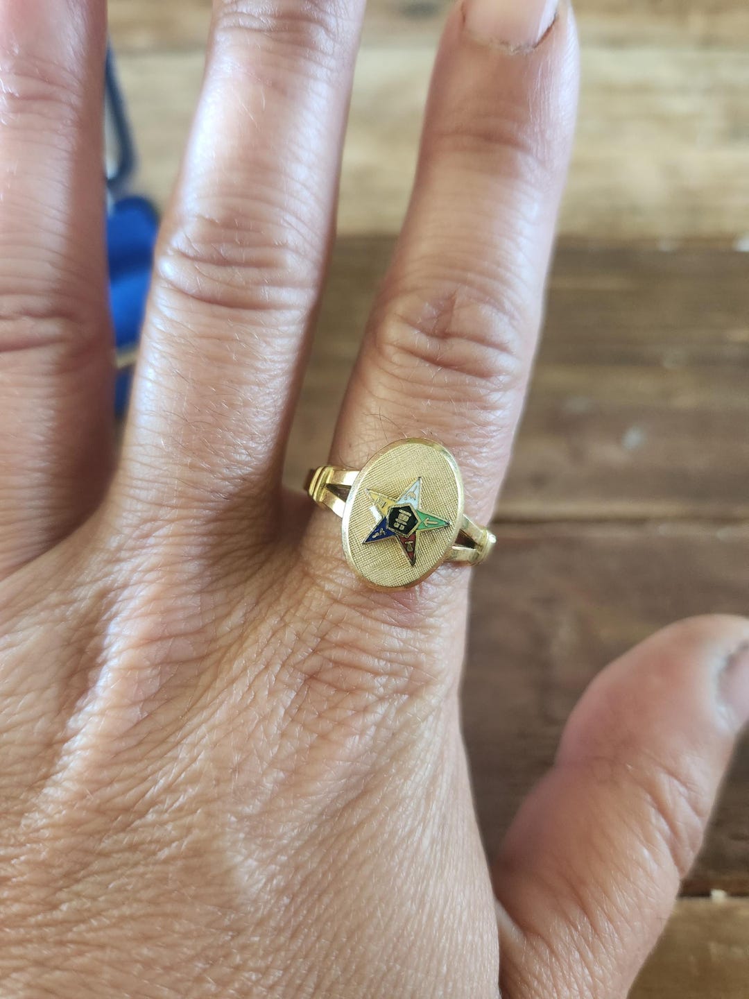 Vintage 10kt Gold Filled Oval Masonic Eastern Star Signet Ring - Etsy