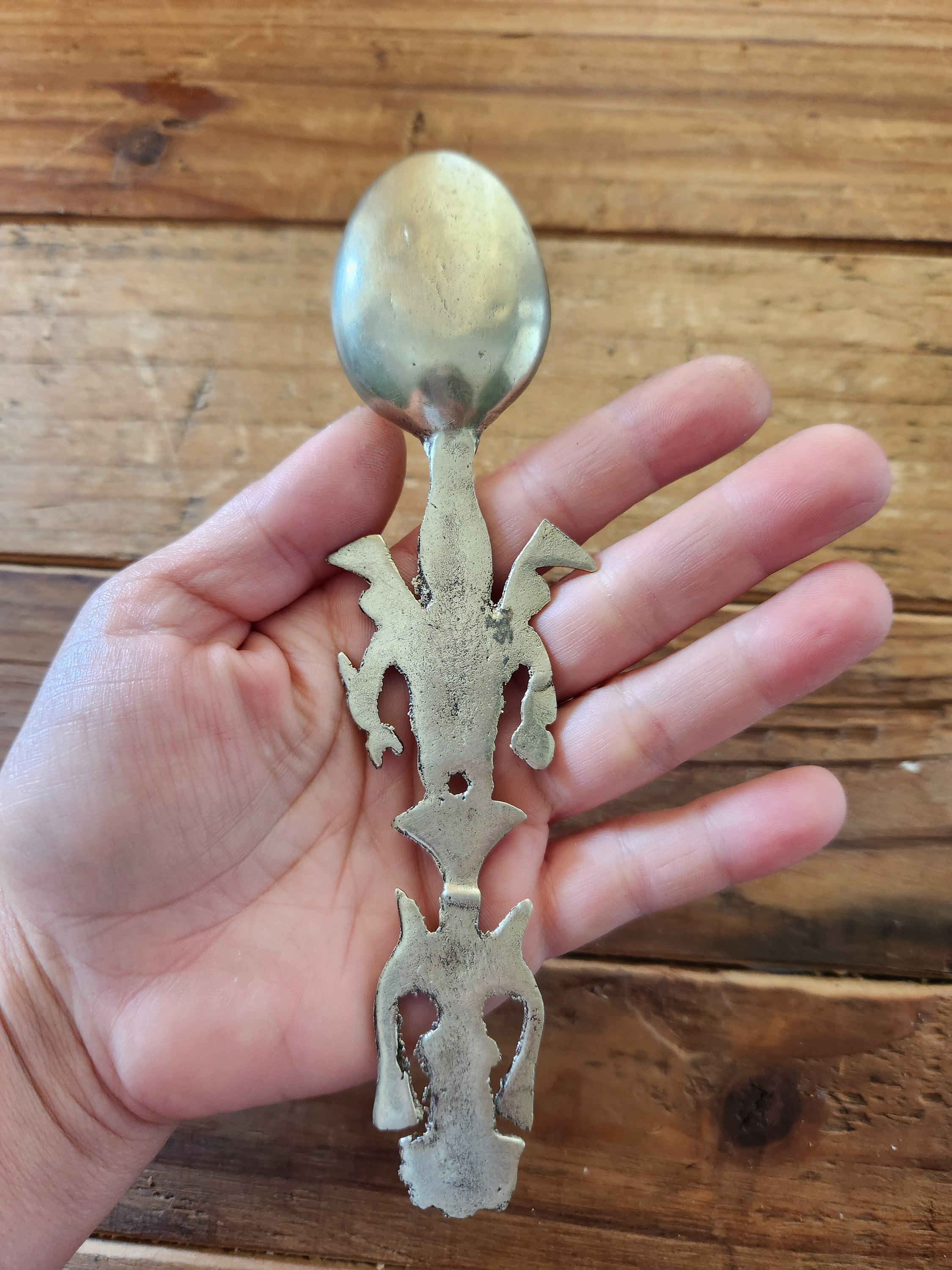 Vintage Hindu Holy Water Ritual Krishna Goddess Brass Spoon - Etsy