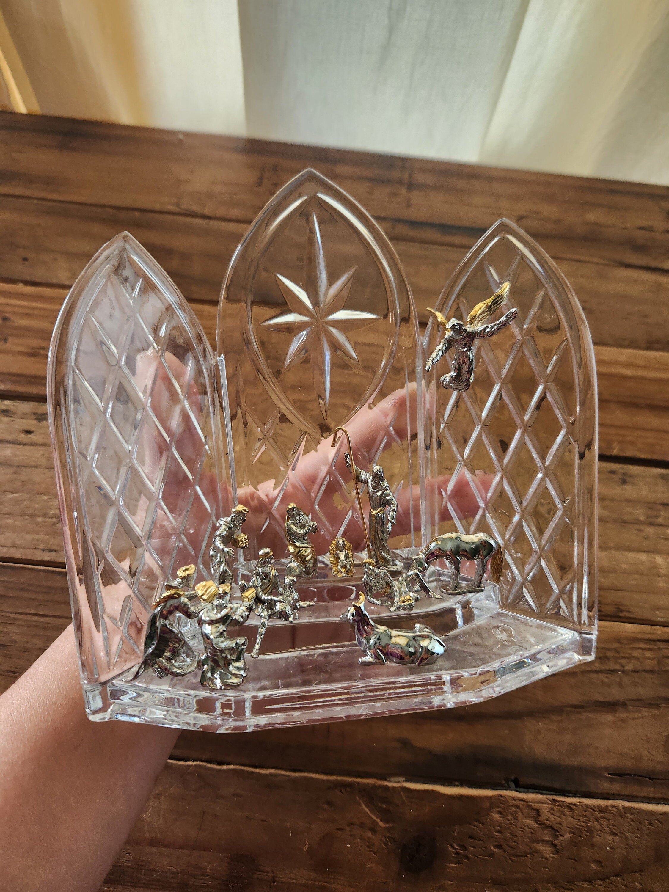 Vintage Crystal Franklin Mint Christmas Nativity Scene - Etsy