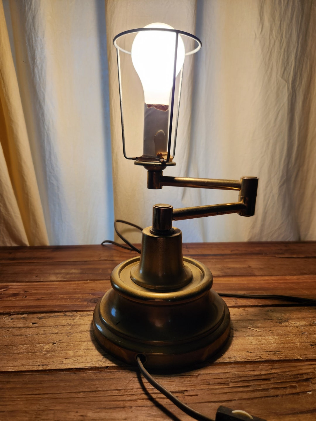 Rustic Industrial Vintage Metal Moveable Swing Arm Desk Lamp - Etsy