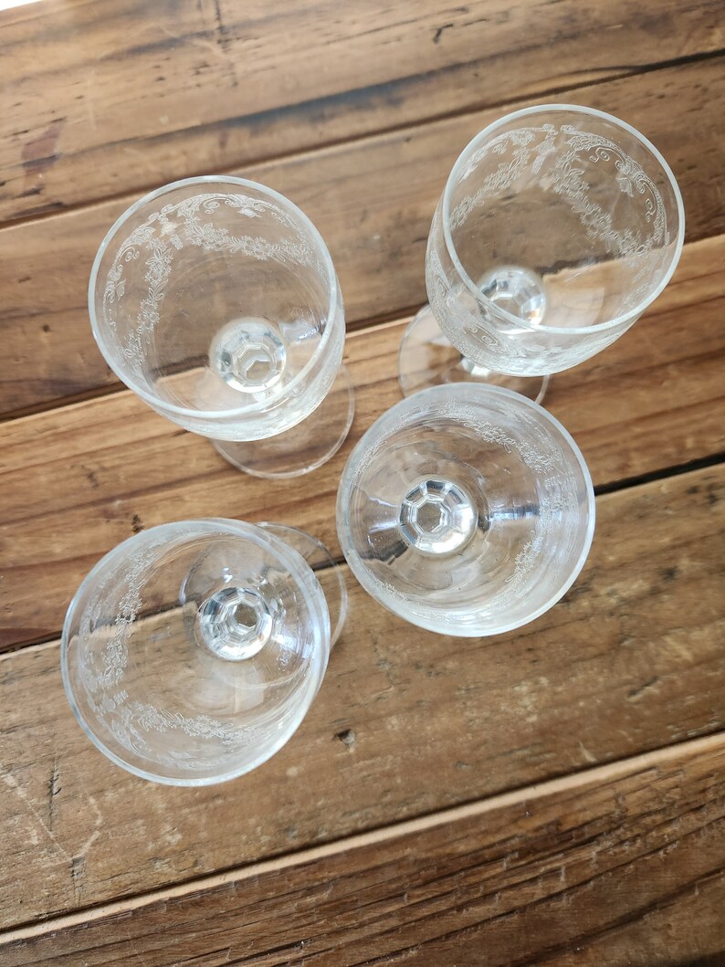 Vintage Set of 4 Bohemia Cascade Lead Crystal Etched Cordial Liquor Glasses - Etsy