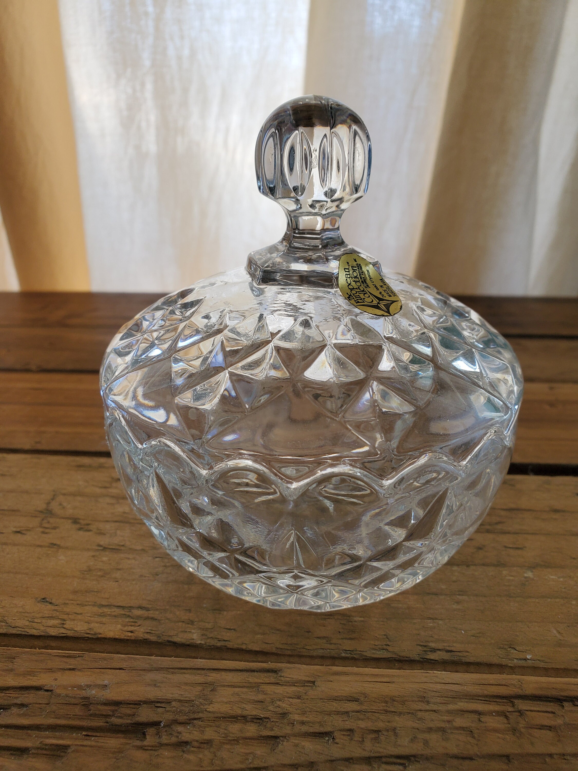 Vintage Crystal Lidded Candy Dish, the European Collection, Yugoslovia ...