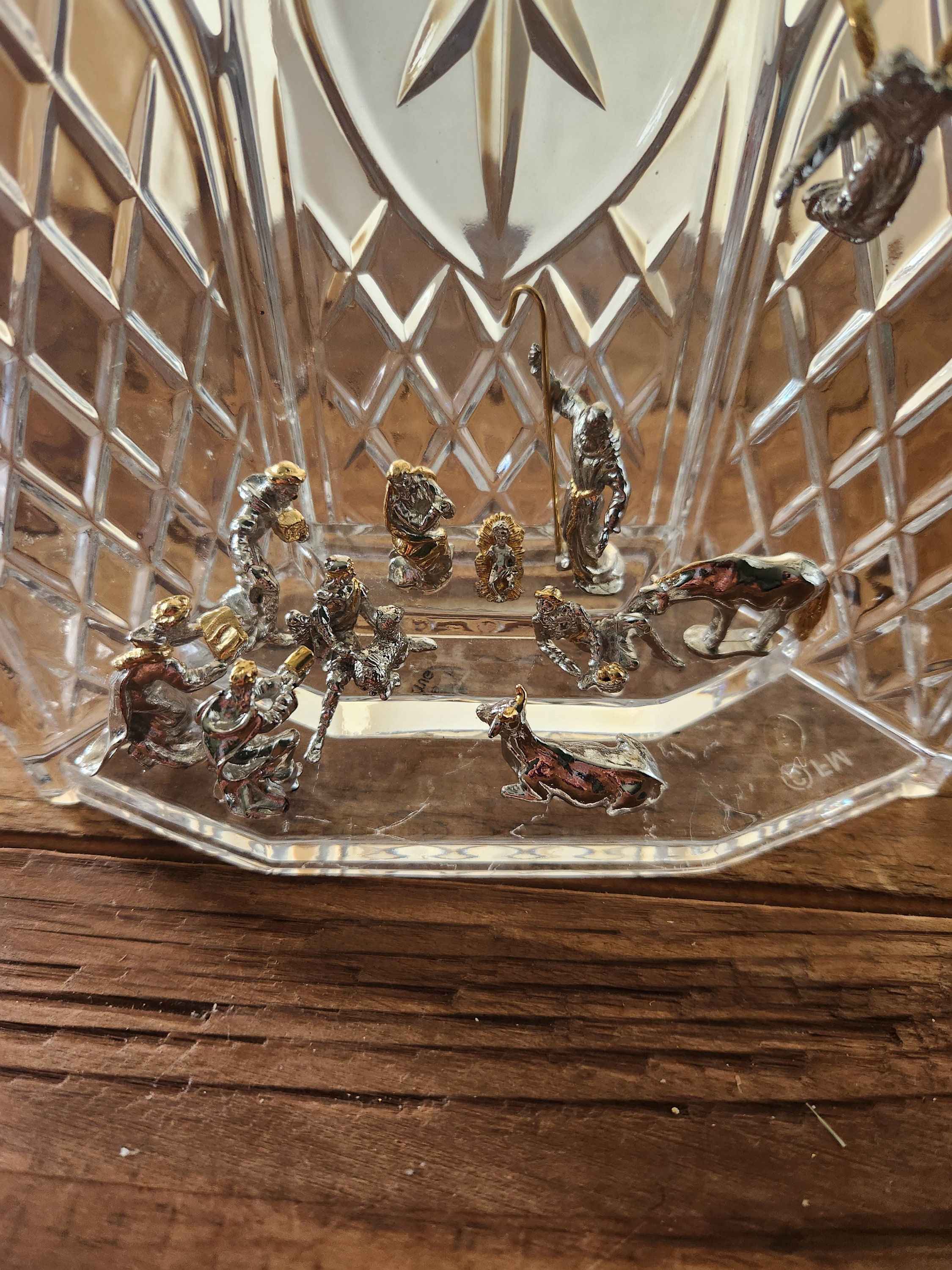 Vintage Crystal Franklin Mint Christmas Nativity Scene - Etsy
