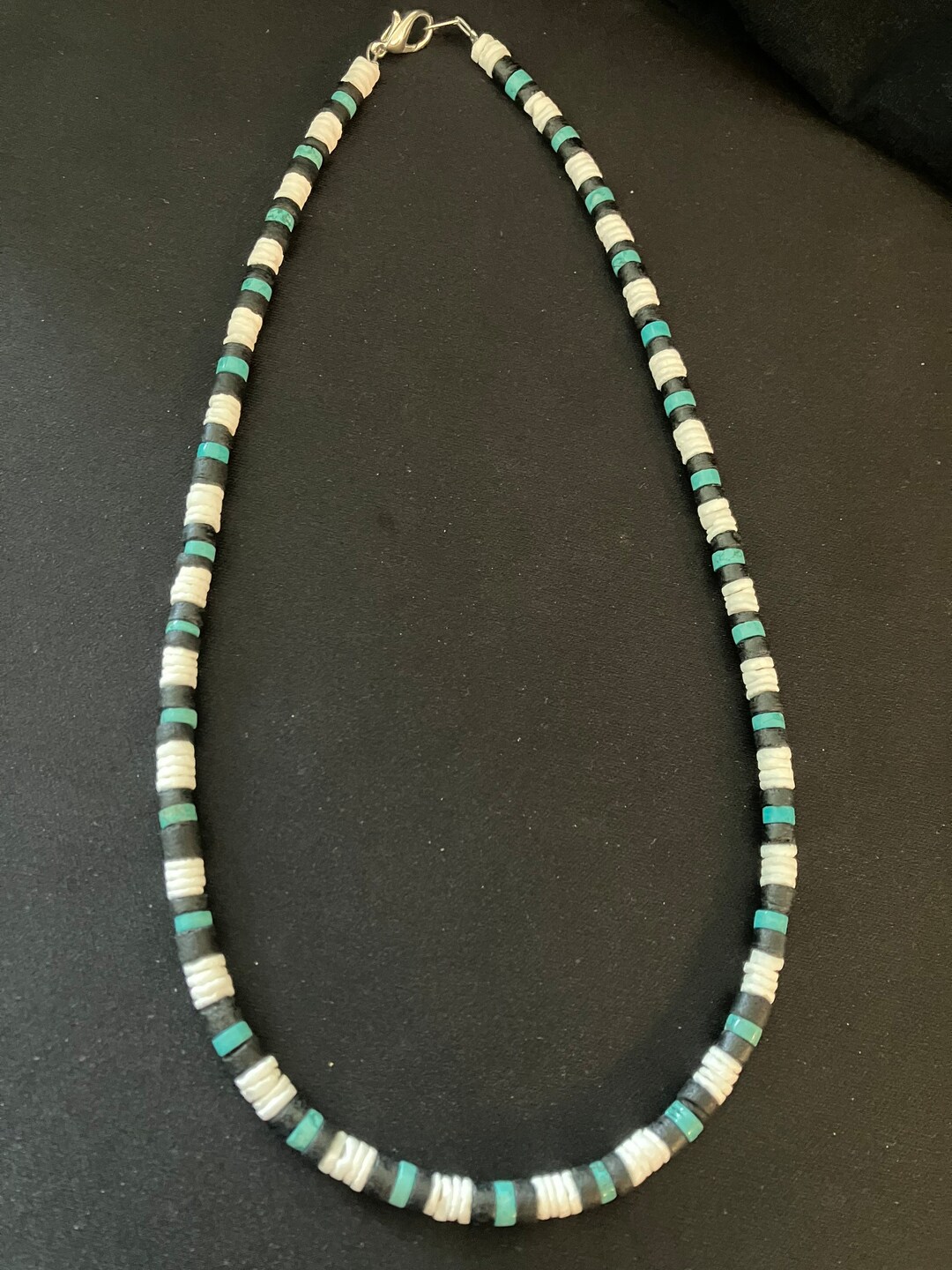 Surfer Necklace Coconut, Turquoise and Clam Shell - Etsy