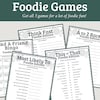 Think Fast Foodie Game, Instant Download Printable Activity - Etsy
