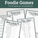 Think Fast Foodie Game, Instant Download Printable Activity - Etsy
