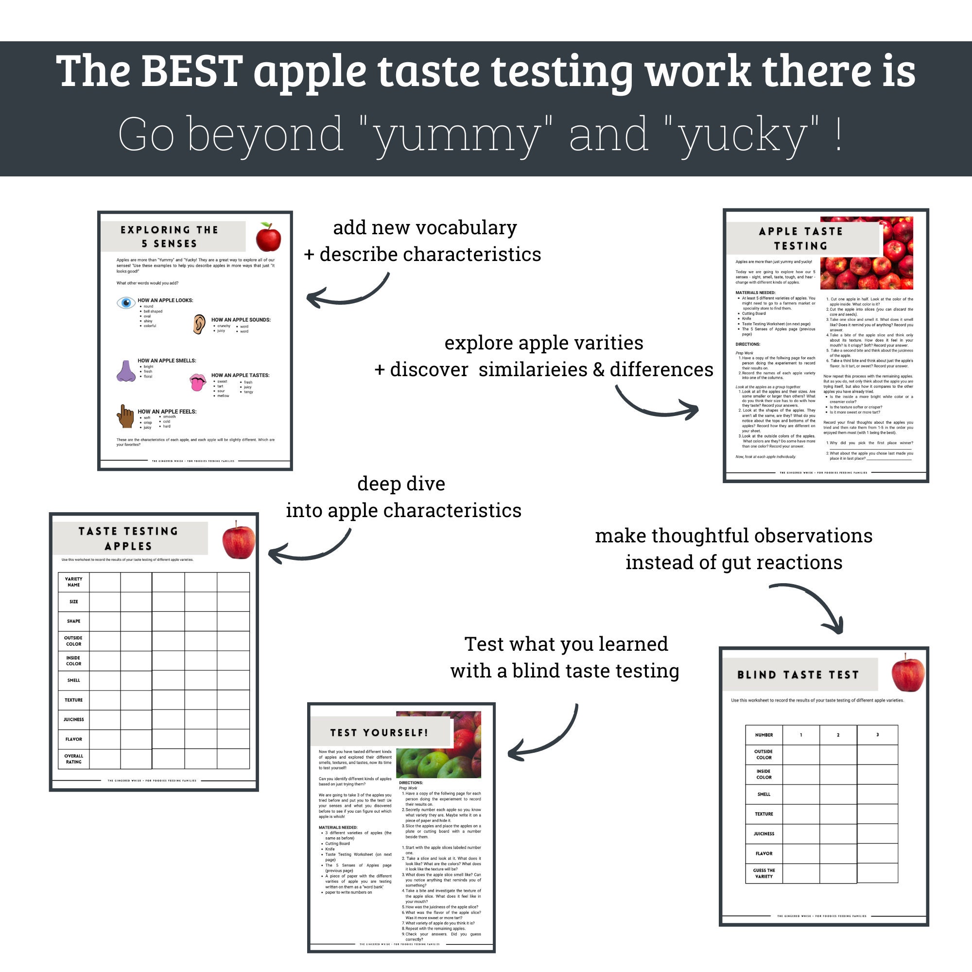 Apple Taste Testing Worksheet, Homeschool Printable, Foodie Experiments ...