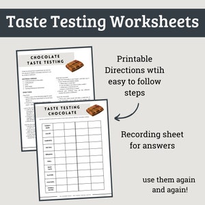 Chocolate Taste Test Activity Printable Worksheet - Etsy