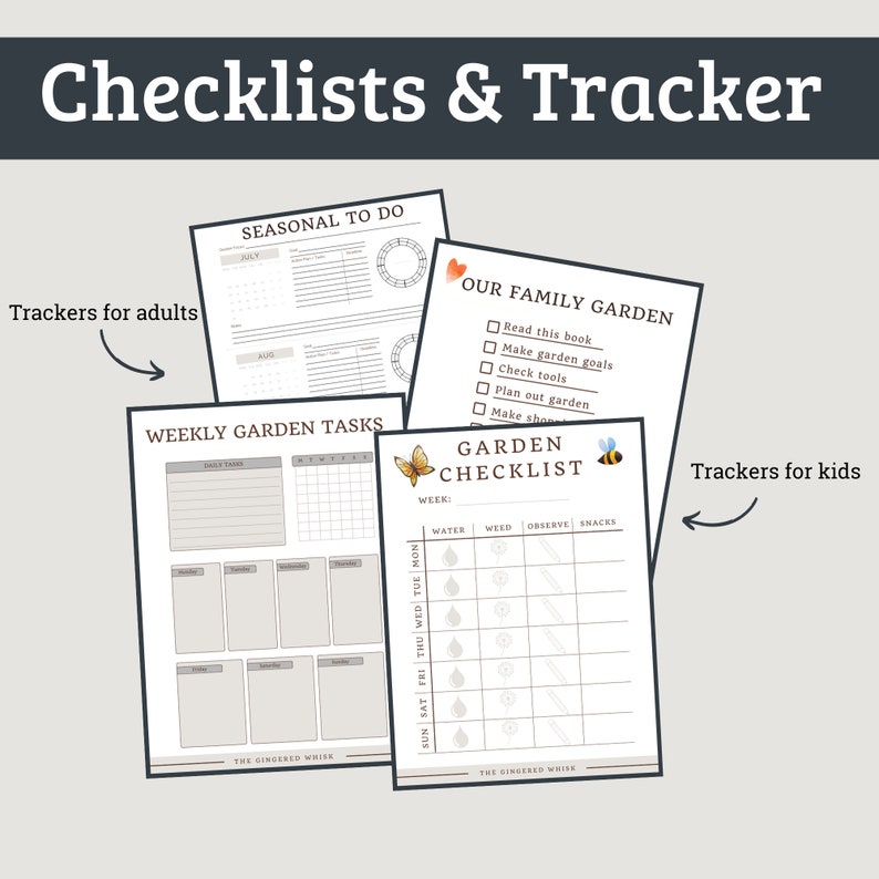 Kids Garden Planner, Vegetable Garden Journal for Families, Printable ...
