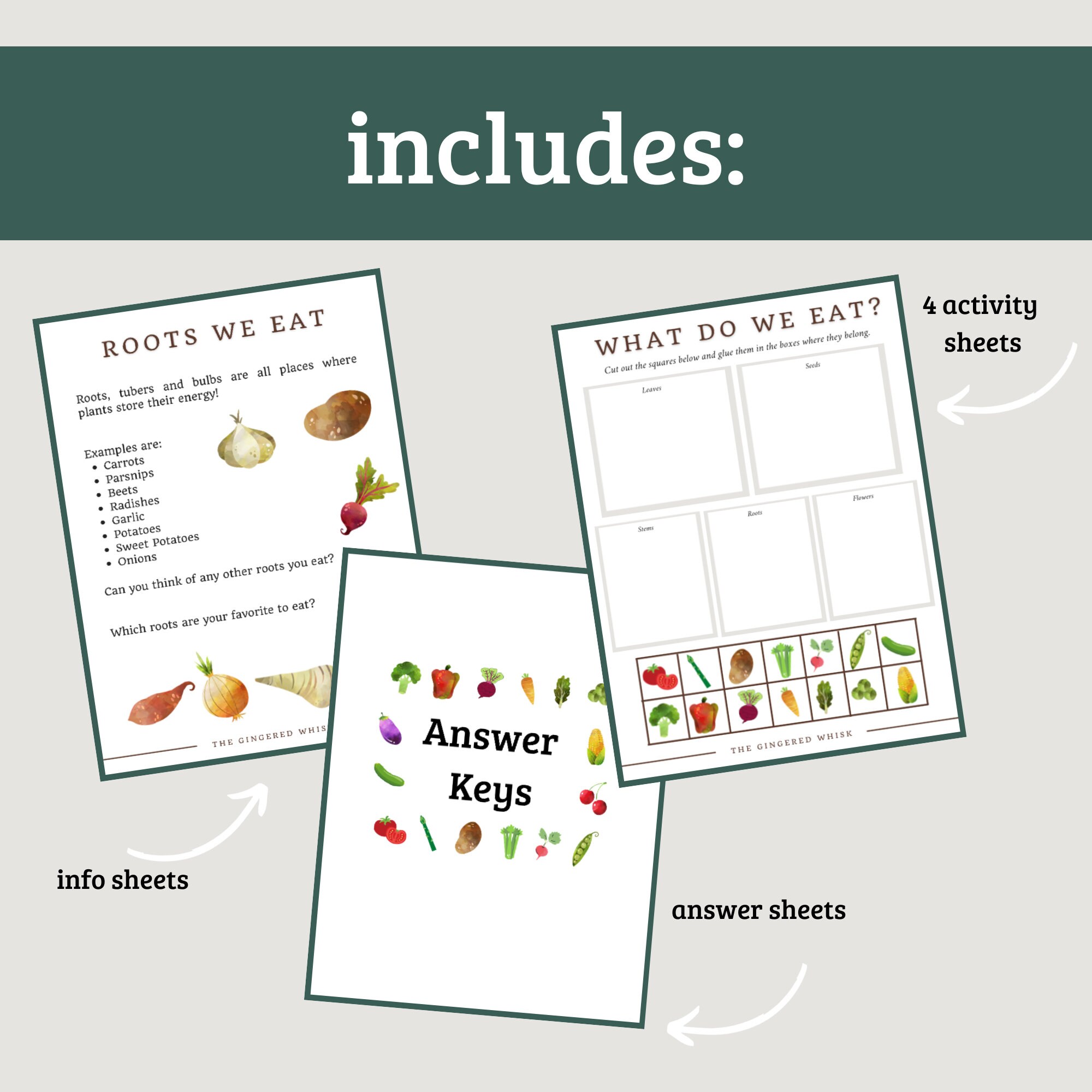 Where Do They Grow Food Sorting Activity Sheets - Etsy
