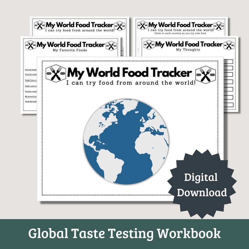 Global Taste Testing Workbook, New Foods Tracker, Homeschool Planner - Etsy