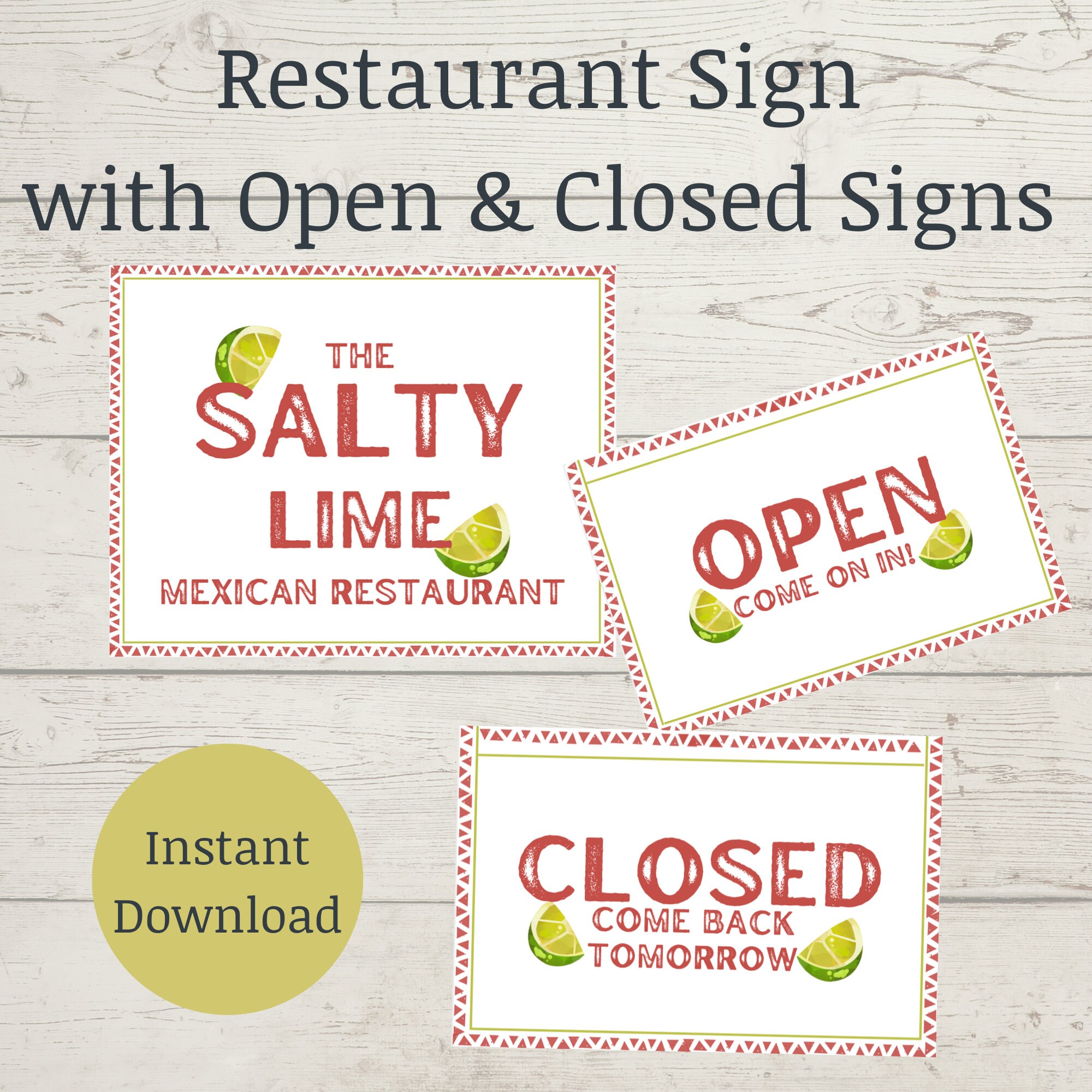 Pretend Play Mexican Restaurant Printable, Dramatic Play Food ...