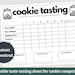 Cookie Taste Testing Sheet for Cookie Competitions, Baking Competitions ...