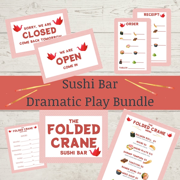 Pretend Play Sushi Restaurant - Etsy