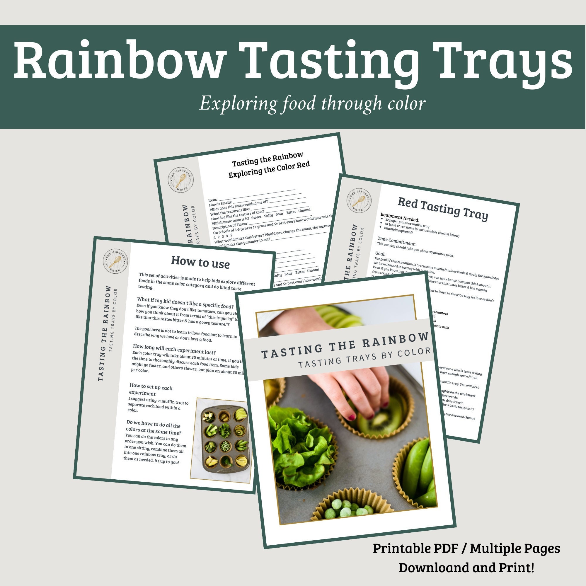 Taste Testing by Color Tasting Trays Printable Kids Activity Picky ...