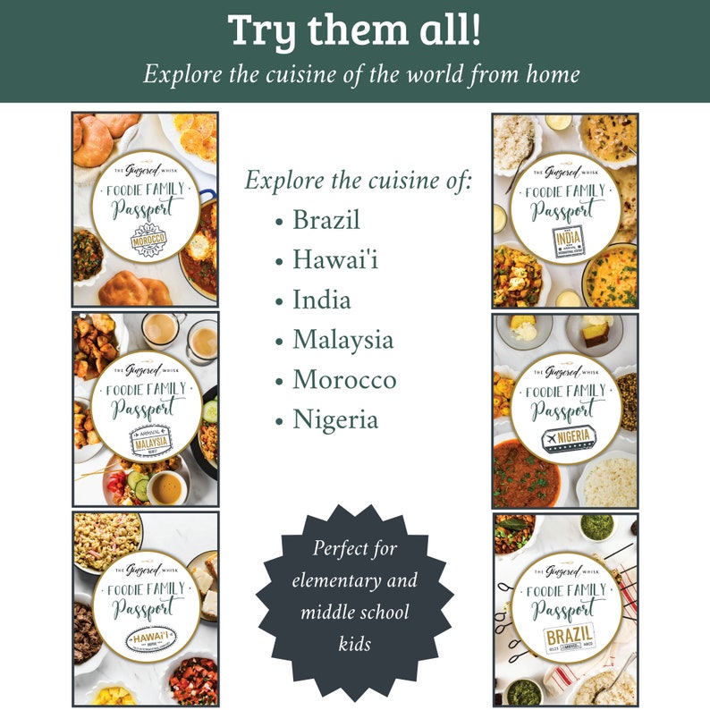 Foodie Passport Bundle - 6 Culinary Explorations for Kids and Families ...