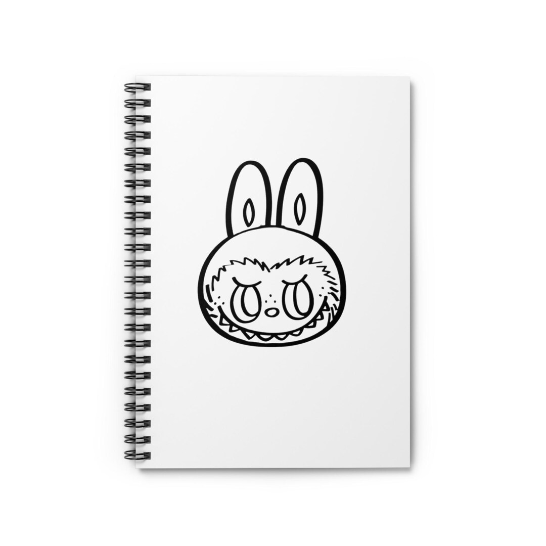 Labubu Outline Spiral Notebook - Ruled Line - Etsy